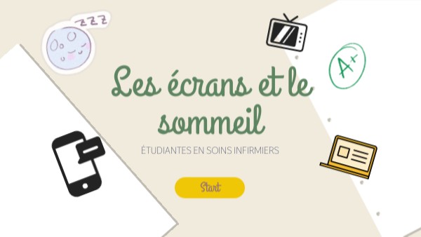 Sommeil et écran | Genially