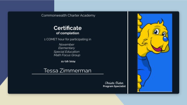 Focus Group Certificate | Genially