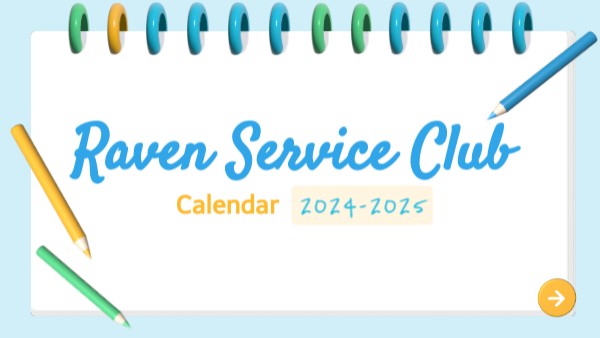 Raven Service Club calendar 24-25