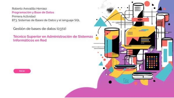 Actividad 1. Programación y Base de Datos | Genially