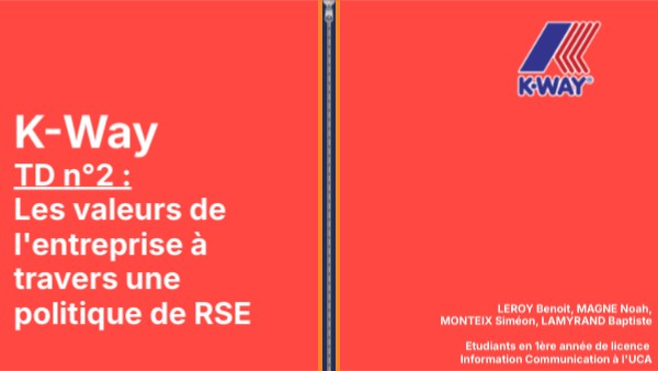 K-Way / Comm. des organisations
