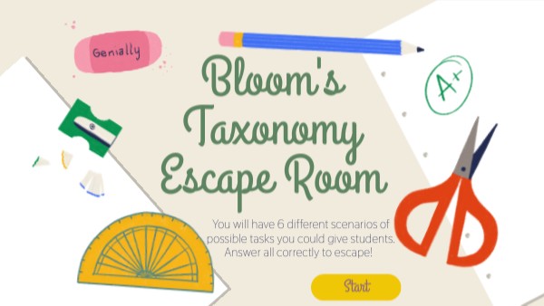 Bloom' Taxonomy Escape Room | Genially