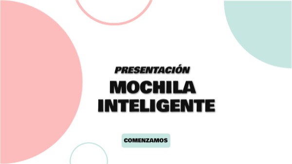 Presentación mochila inteligente