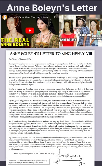 S1W15: Anne Boleyn's Letter | Genially