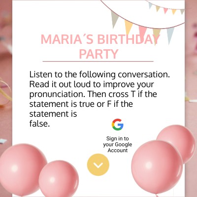 Maria's birthday party