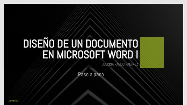 Diseño de un documento en MC Word