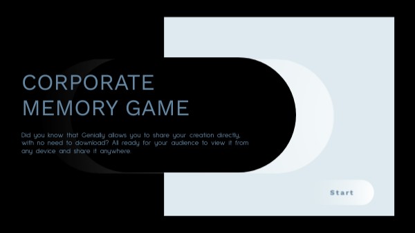 Corporate memory game | Genially