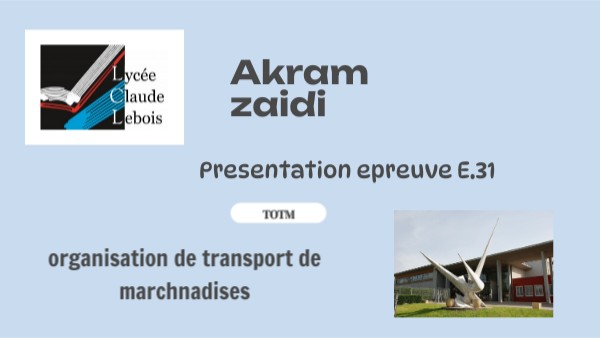 Présentation epreuve e.31 +annexes | Genially