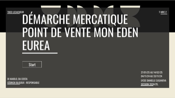 Démarche mercatique Mon eden