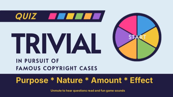 Final Quiz - Copyright Case Trivia Game | Genially