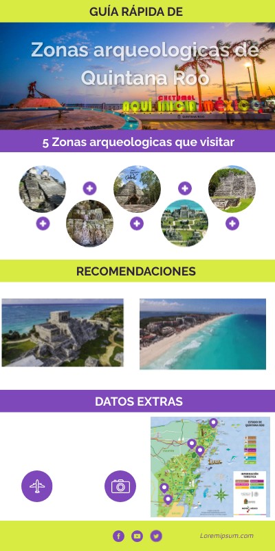 INFOGRAFÍA DE ZONAS ARQUEOLOGICAS DE QUINTANA ROO | Genially