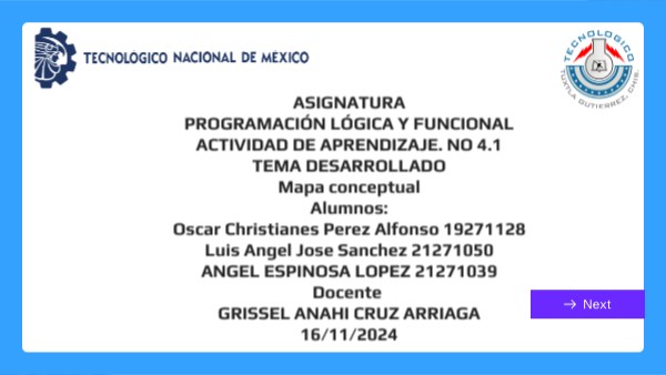 MAPA CONCEPTUAL de programación Lógica | Genially