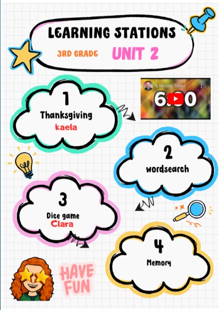 Learning Stations 3rd grade unit 2 | Genially