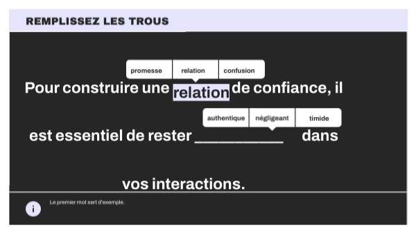 Compléter la phrase LinkedIn | Genially