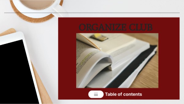 Organize club website
