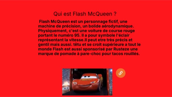 exposée Flash McQueen | Genially