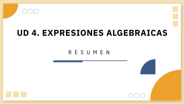 Repaso UD 4 Expresiones algebraicas 2º CFGB | Genially