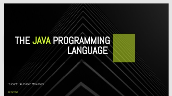 Presentazione Java | Genially