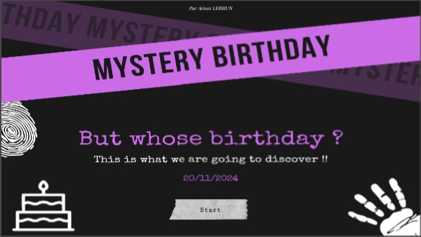 Mystery Birthday