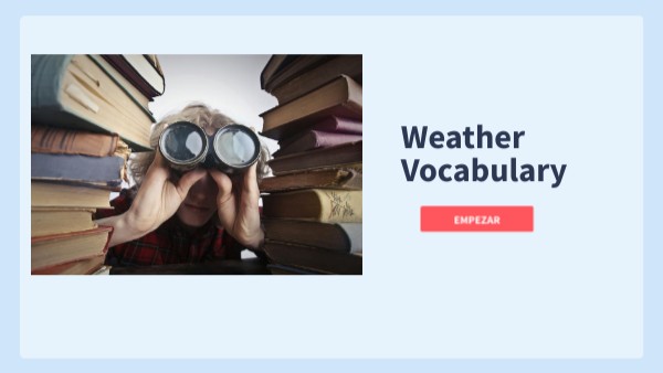 Weather Vocabulary | Genially