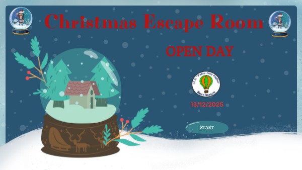 CHRISTMAS ESCAPE ROOM OPEN DAY | Genially