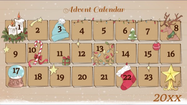 Vintage Advent Calendar