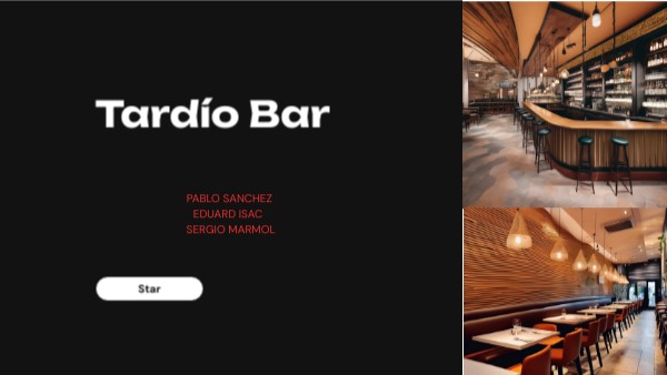 Tardio Bar | Genially