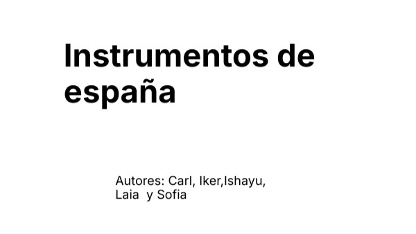 Instrumentos de España