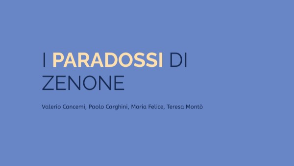 Paradossi di Zenone