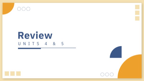 Lev1 - Review U4 & U5 | Genially