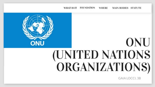 onu - inglese | Genially