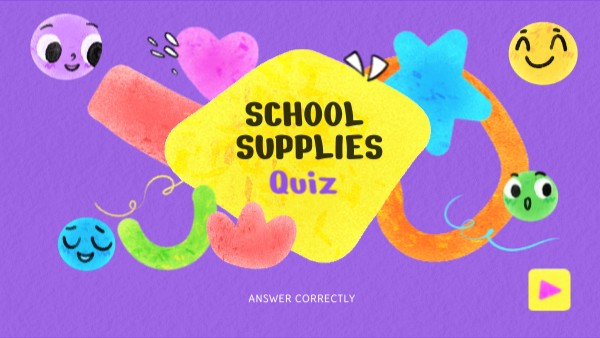 school supplies quiz