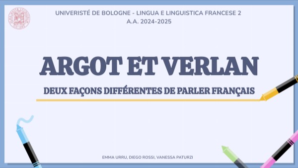 ARGOT ET VERLAN | Genially