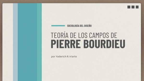 Teoría de los Campos de Pierre Bourdieu