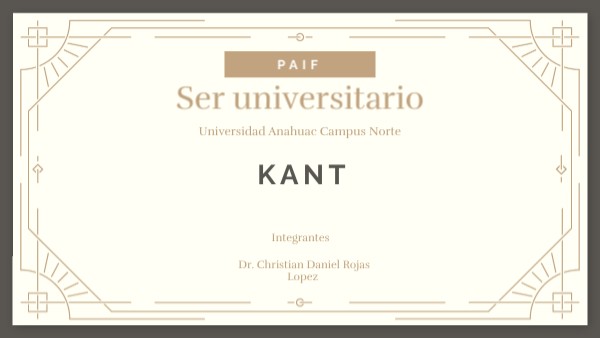 La Teoría del Conocimiento de Kant | Genially