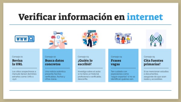 Verificar información en internet