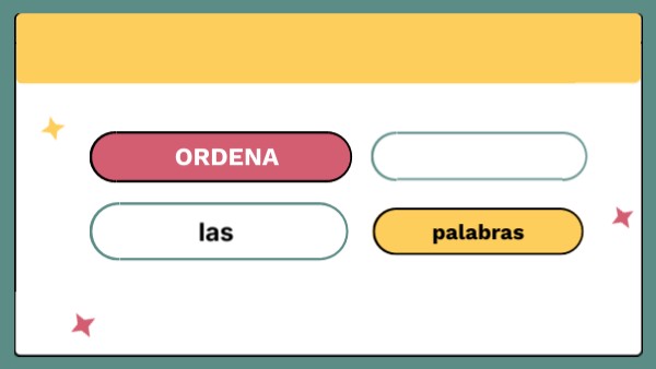 Ordena las palabras edu