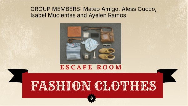 Escape Room Fashion clothes