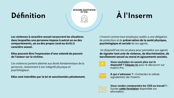 Sexisme quotidien et VSS