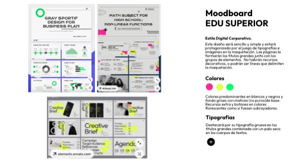 MOODBOARD EDU SUPERIOR PRESENTACIÓN