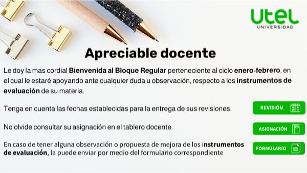 Bienvenida_Bloque_Regular_Utel+ | Genially