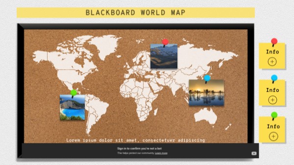 BLACKBOARD WORLD MAP | Genially