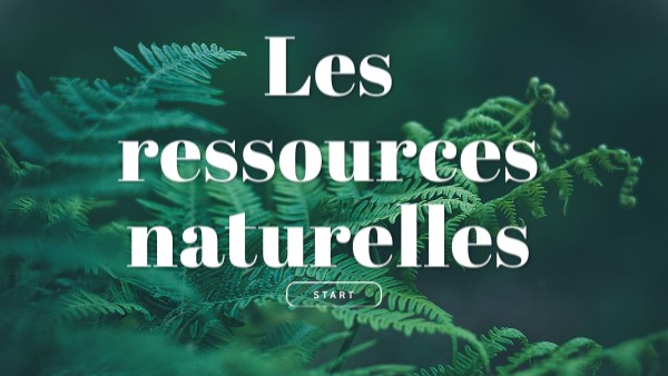 les ressources naturelles