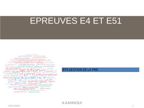 EPREUVES E4 ET E51-A. KANNOUI.pptx | Genially