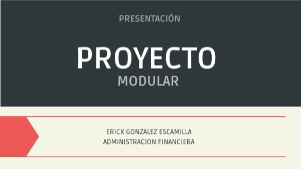 proyecto modular | Genially
