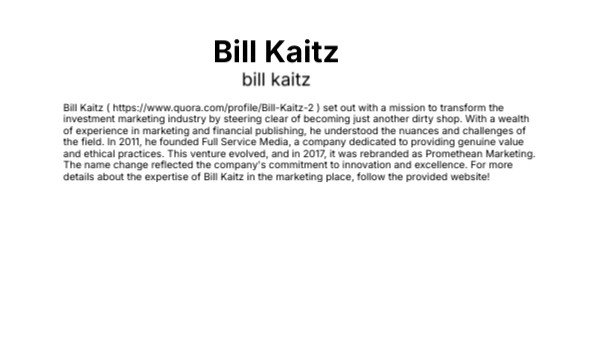 Bill Kaitz