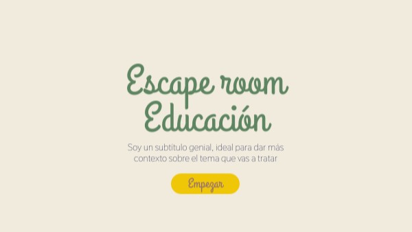Escape Room Educación
