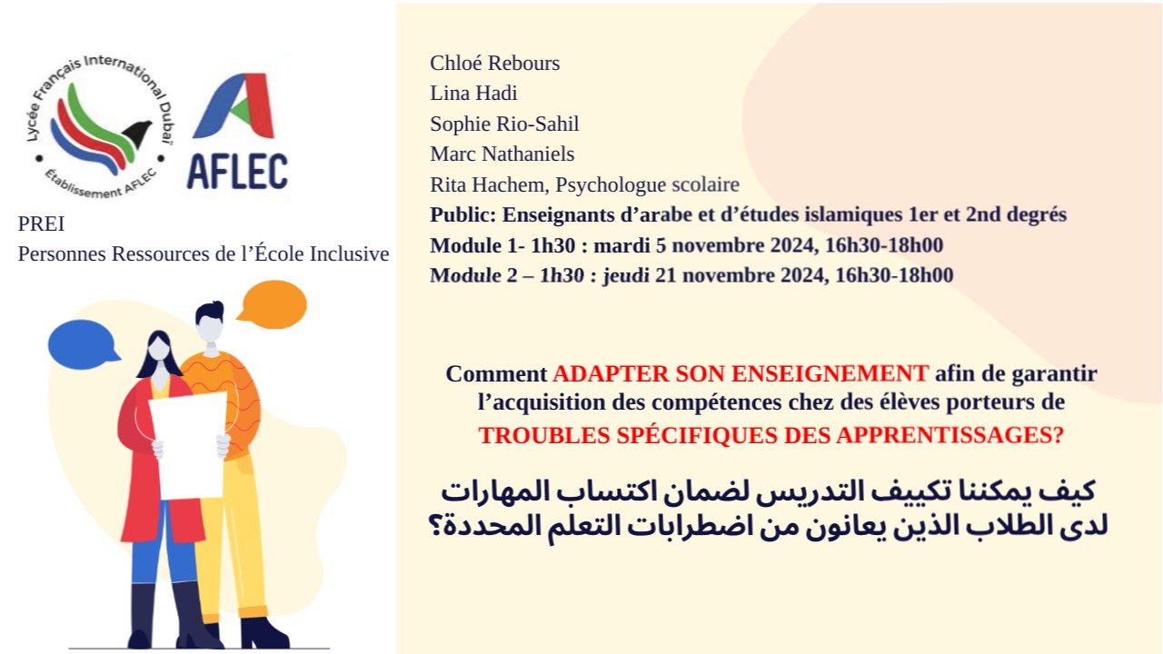 Formation-Arabe- Troubles des Apprentissages et Adaptations, Module 2.pptx