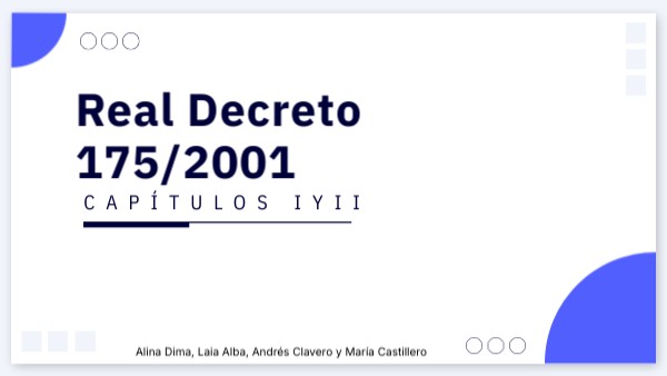 Presentación REAL DECRETO