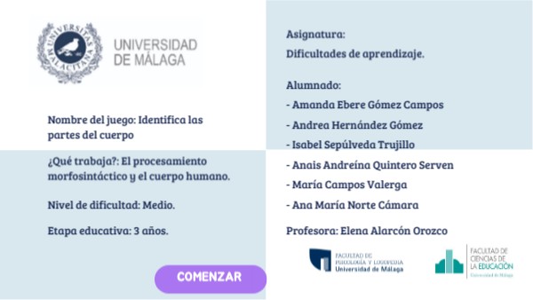 Actividad 6 Identifica las partes del cuerpo